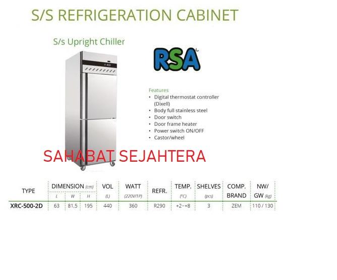 Jual Stainless Steel Upright Chiller RSA XRC 500 2D Chiller Stainless 2 ...