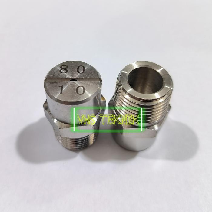 Jual VEE JET SPRAY NOZZLE FLAT FAN NOZZLE 1/2" 80 DERAJAT 8010 - Kota ...