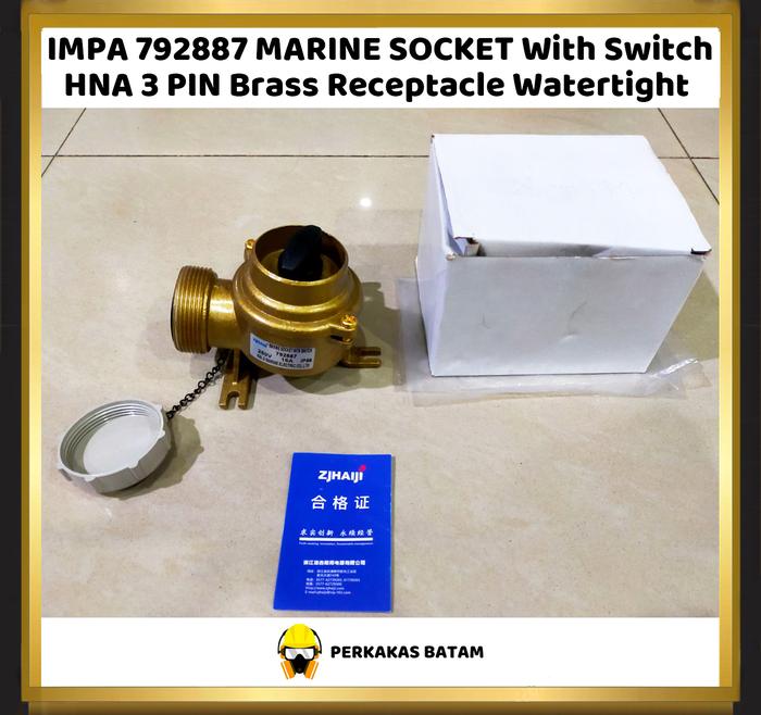 Jual IMPA 792887 MARINE SOCKET Switch HNA 3 PIN Brass Receptacle ...