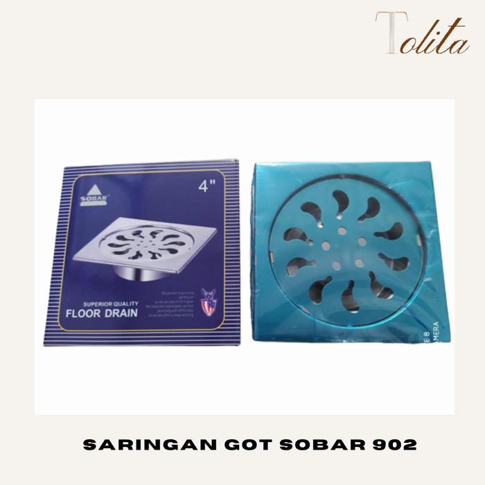 Jual saringan got stainless Sobar 902 4" chrome / afur / floor drain ...