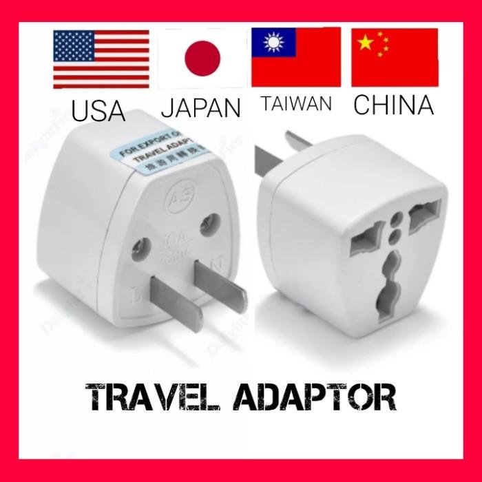 Jual Colokan Listrik kaki dua 2 Pin Gepeng Travel Adaptor USA JAPAN ...