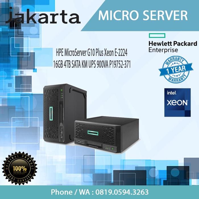 Jual HPE ProLiant MicroServer Gen10 Plus E-2224 3.4GHz UPS 900VA P19752 ...