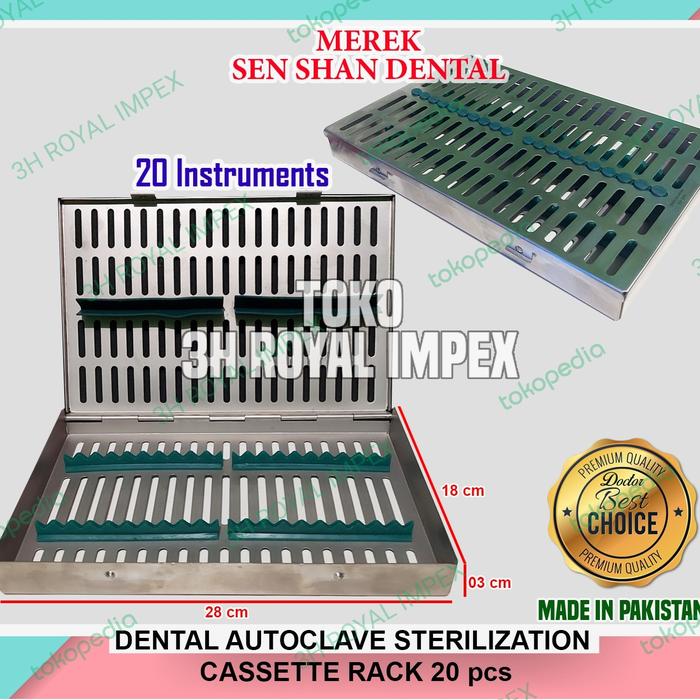 Jual Dental Autoclave Sterilization Cassette Rack Box Tray isi 20 ...