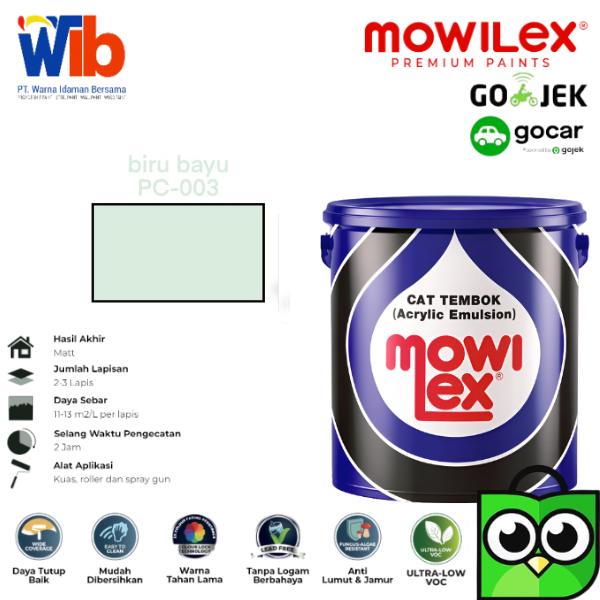 Jual Cat Tembok Interior Mowilex Emulsion 2,5 Liter PC-003 Biru Bayu ...