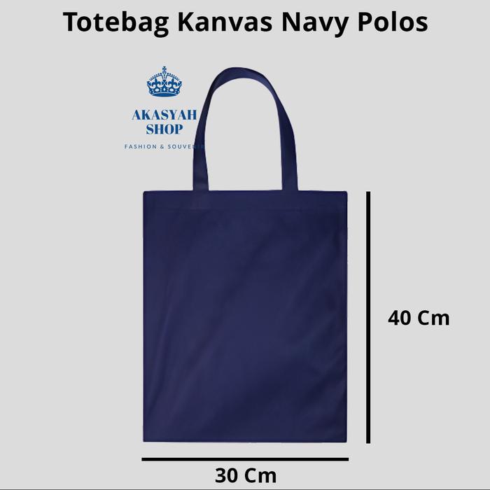 Jual Totebag / Tas Jinjing Kanvas Navy Premium Polos Satuan 30x40 Cm - Jakarta Selatan ...