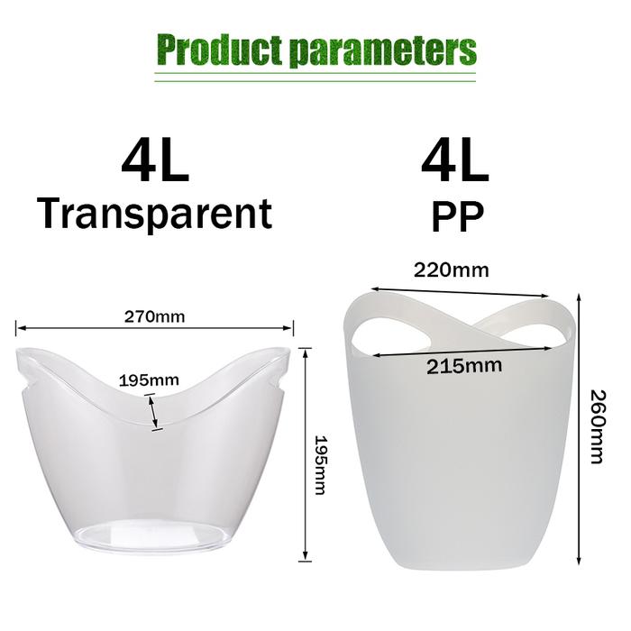 Jual Wine Beer Bucket Ice Tranpsarent / Ember Bir Es 4 Liter Bahan ...