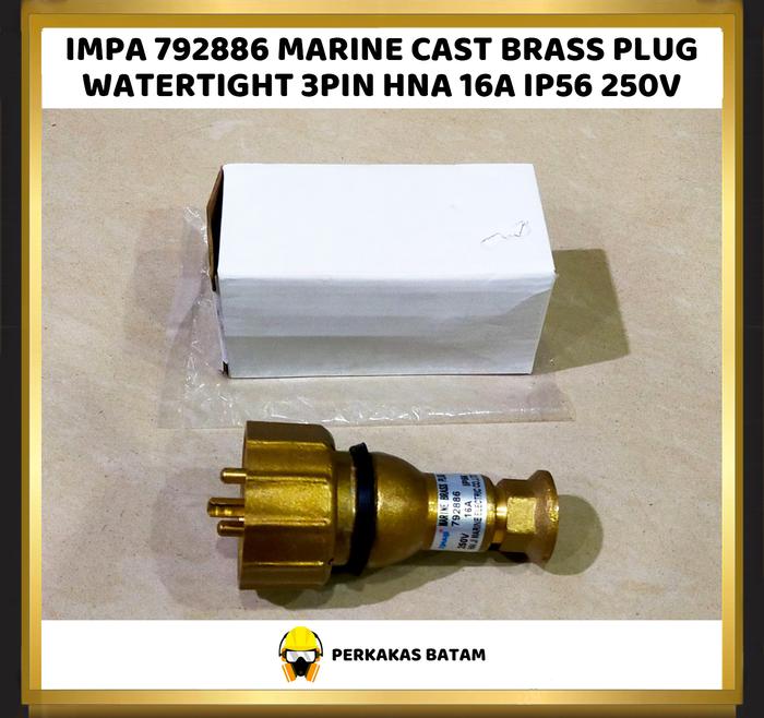 Jual IMPA 792886 MARINE CAST BRASS PLUG WATERTIGHT 3 PIN HNA 16A IP56 ...