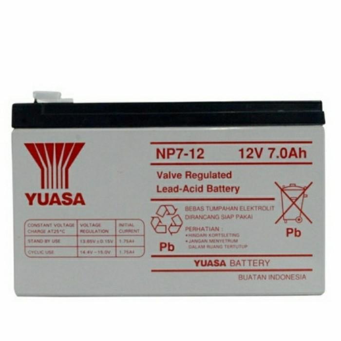 Jual Battery Aki Accu Kering Ups 12v 7ah Yuasa Np7-12 Buatan Indonesia ...
