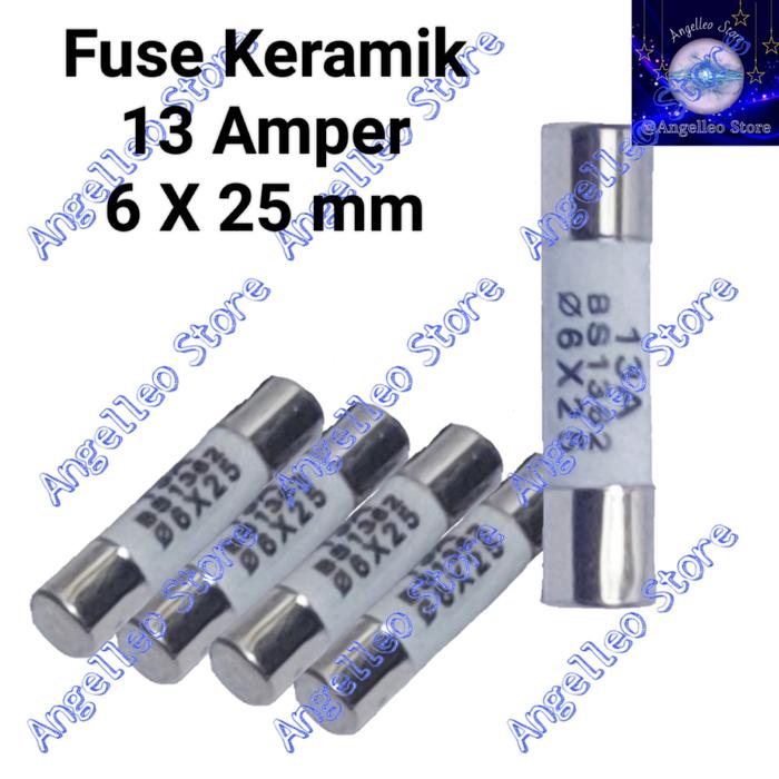 Jual Fuse Keramik~Sekring keramik~Fuse Botol Keramik~6 X 25 mm~13 A~250 ...