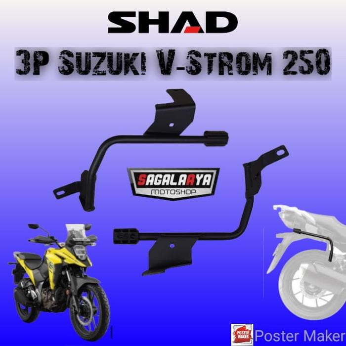 Jual Bracket Side Box SHAD 3P Suzuki SX Vstrom 250 original SHAD SH23 ...