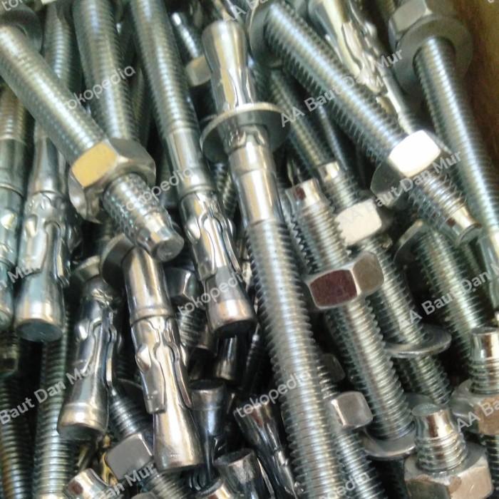 Jual Trubolt M6 x 100 / Dynabolt / wedge anchor / Galvanis / Zinc plate ...