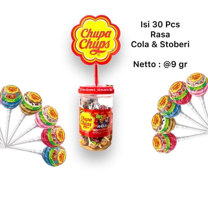 Jual Permen Toples Chupa Chups 30 X 9 Gr Rasa Cola Strawberry - Jakarta ...
