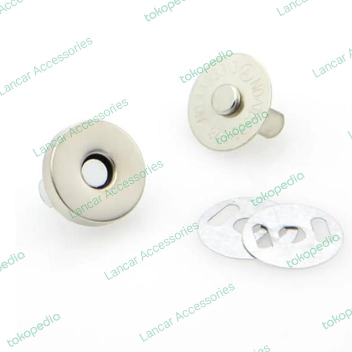 Jual Kancing Magnet 14mm Dan 18mm Aksesoris Untuk Tas Dan Dompet Nikel ...