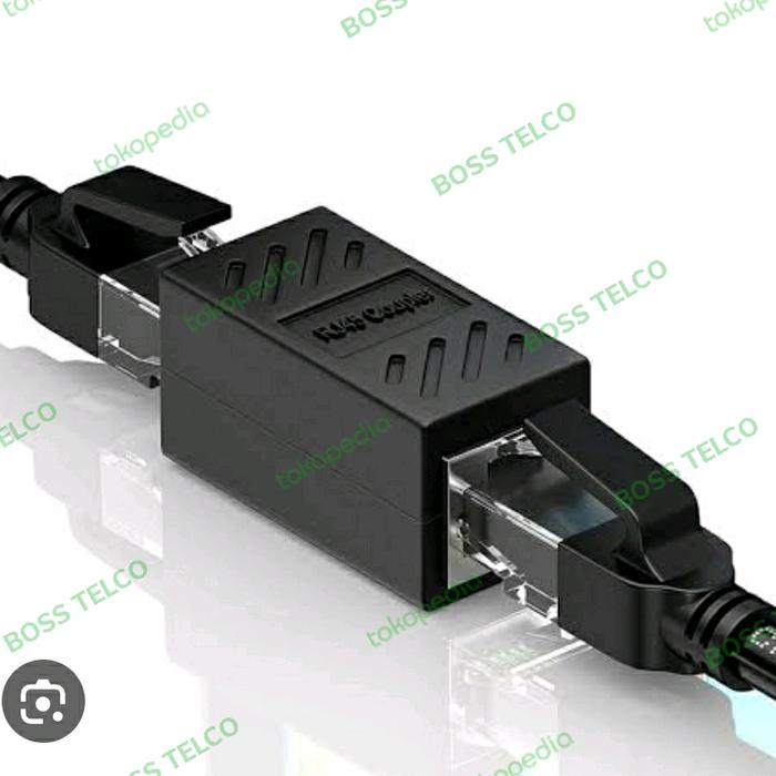 Jual barel rj45 1 ke 1 / konektor sambungan kabel lan / barel rj 45 ...