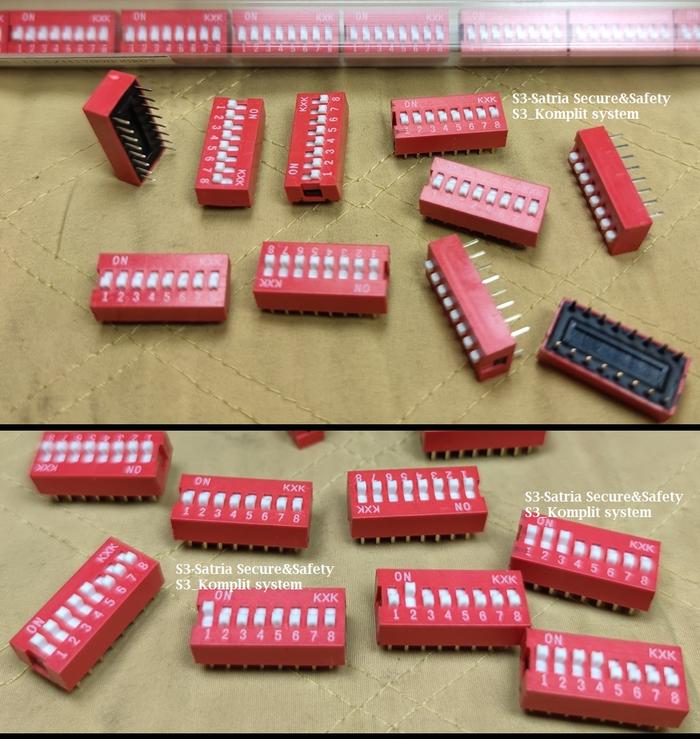 Jual DS 8pin DIP Switch Slide ON 8 Pin 8P geser 8ch 2.54mm DIL dial KXK ...