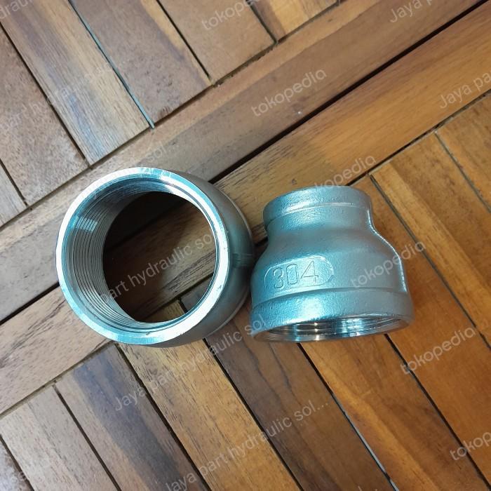 Jual REDUCER / VLOK SOK STAINLESS 304 3x2"INCH DRAT FEMALE SS 304 CLASS ...