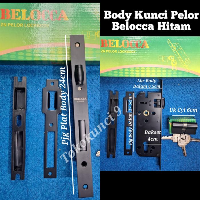 Jual Body Kunci Pelor Hitam Belocc/ Kunci Roler Beloca Matt Black ...