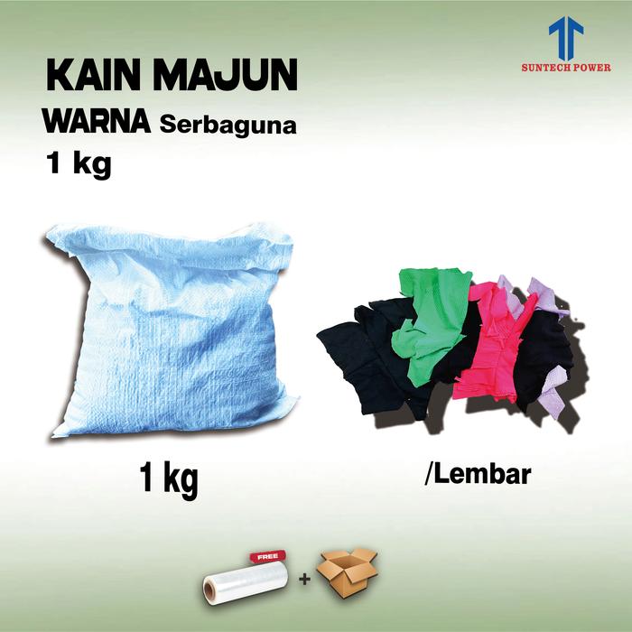 Jual Kain Majun Warna Warni Bahan Katun Penyerap Minyak 1 Kg - Kota ...