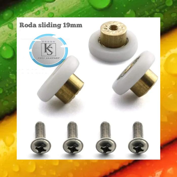 Jual Roda shower Box 19mm/Roda Sliding Kamar Mandi/Roda Roller Pintu ...