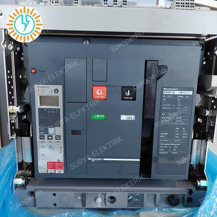 Jual Schneider ACB NW40H2 4000A 3Pole Drawout NW40H23D2EH 100kA DO NW40 ...