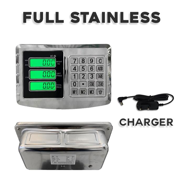 Jual TCS - SS 150kg Timbangan Duduk Digital Elektronik Pagar Lipat Display Tahan Air Tahan Karat ...