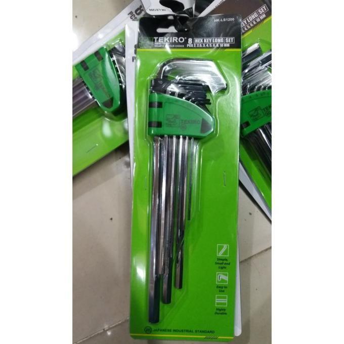Jual Tekiro KUNCI L PANJANG MM SET 8 PCS Tekiro HEX KEY LONG SET HK ...
