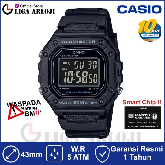 Promo Casio W-218H-1BVDF Jam Tangan Pria Digital Original Hitam W-218H-1B - Jakarta Pusat - Liga ...