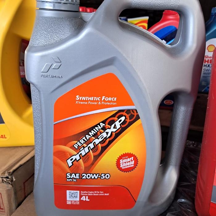 Jual Oli Mesin Mobil Pertamina Prima XP PrimaXP 4L 4 LITER galon 20w-50 ...
