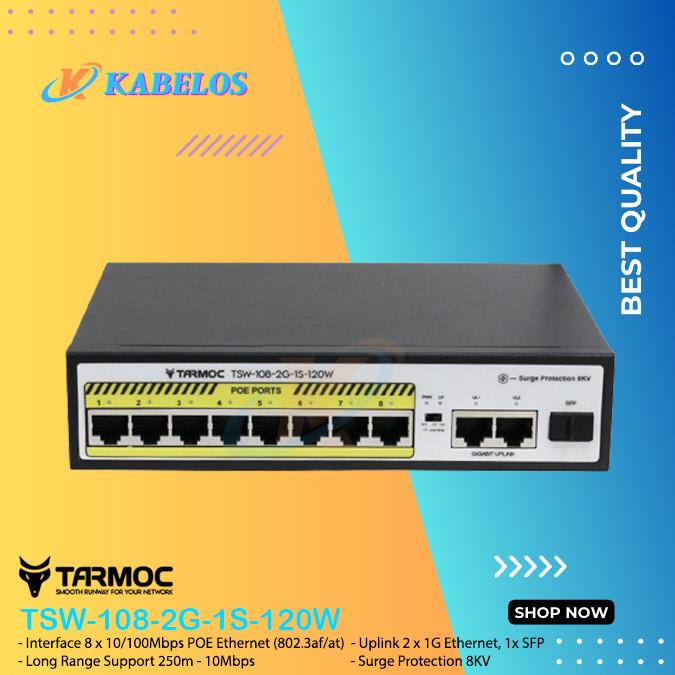 Jual Tarmoc Switch POE HUB CCTV IPCAMERA, 8 Port 10/100, 2G + 1 SFP ...
