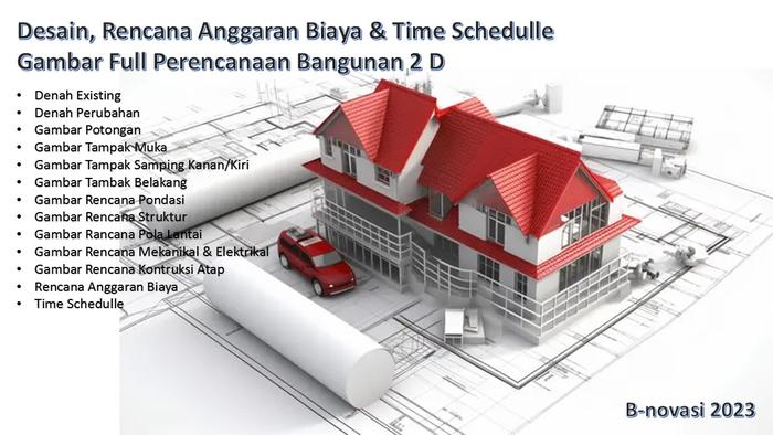 Jual Desain Rumah Full Perencanaan 2D, RAB dan Time Schedulle - Kota ...