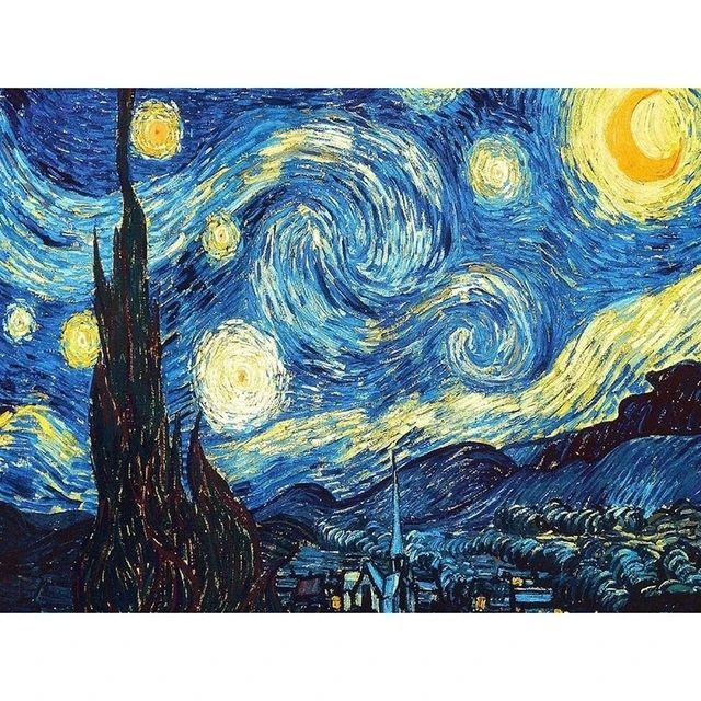 Jual Painting by Numbers Starry Night Home Decor Paint By Number ...