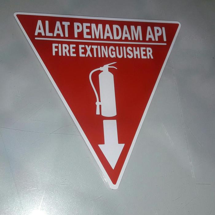 Jual sign tanda kecil tulisan akrilik alat pemadam api apar keamanan ...