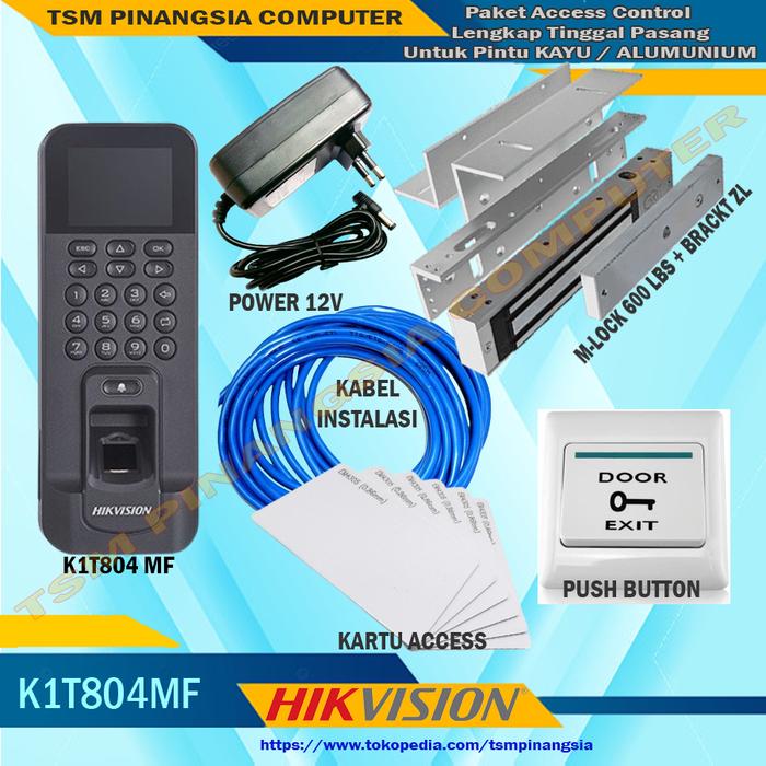 Jual Access Control Fingerprint Hikvision K1T 804BMF Access Door Pintu ...