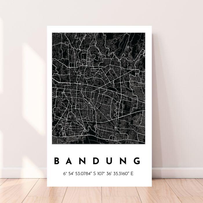 Jual City Map Art Pajangan Dinding Poster Peta Kota Wall Decor Ukuran ...