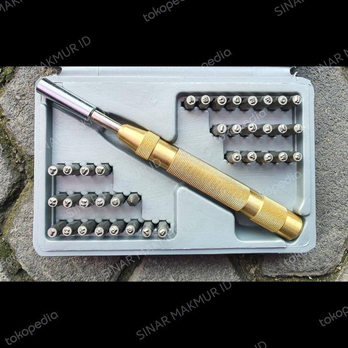 Jual DIY STAMP PUNCH 2MM 3MM 4MM 37PCS/SET TOOLKIT KETOK ANGKA HURUF ...