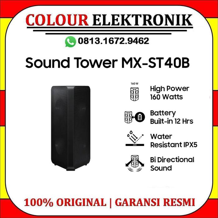 Promo SAMSUNG MX-ST40B SOUND TOWER SPEAKER KARAOKE LED | MXST40B MX ST40B Cicil 0% 3x - Kota ...