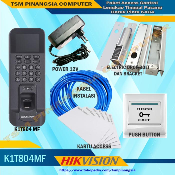 Jual Access Control Fingerprint Hikvision K1T 804BMF Access Door Pintu ...