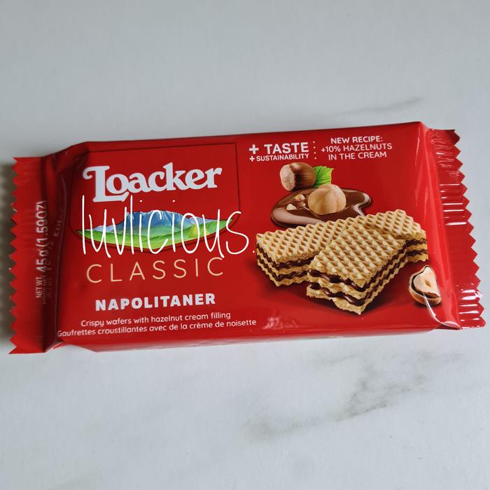 Jual LOACKER CLASSIC NAPOLITANER HAZELNUT WAFER BISCUIT BISKUIT COKLAT ...