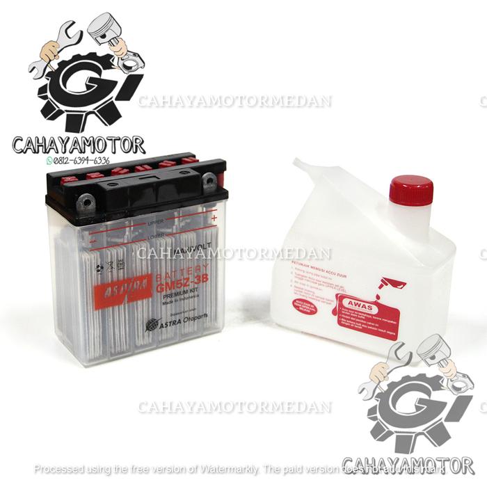 Jual BATTERY ASSY - AKI BASAH GM5Z-3B KIT ASPIRA - Kota Medan ...