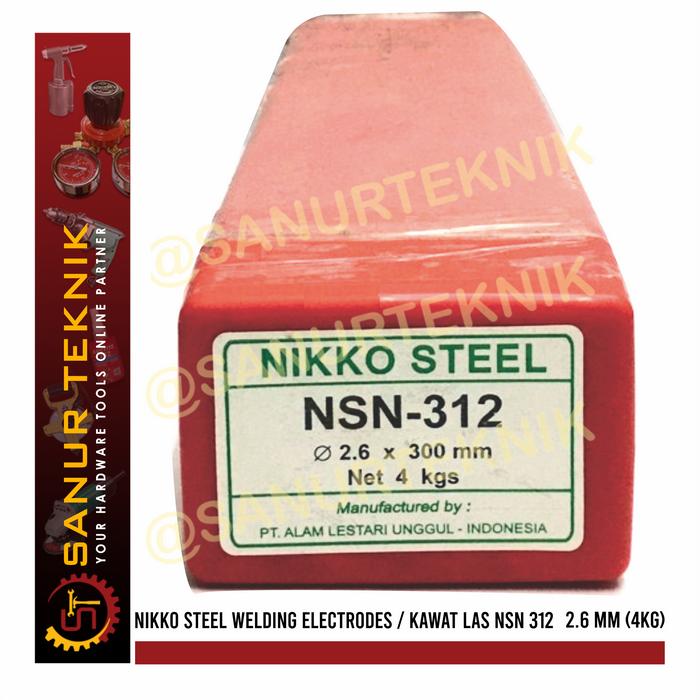 Jual NIKKO STEEL Welding Electrodes / Kawat Las NSN 312 2.6mm 2,6 mm (4 KG) - Kota Surabaya ...