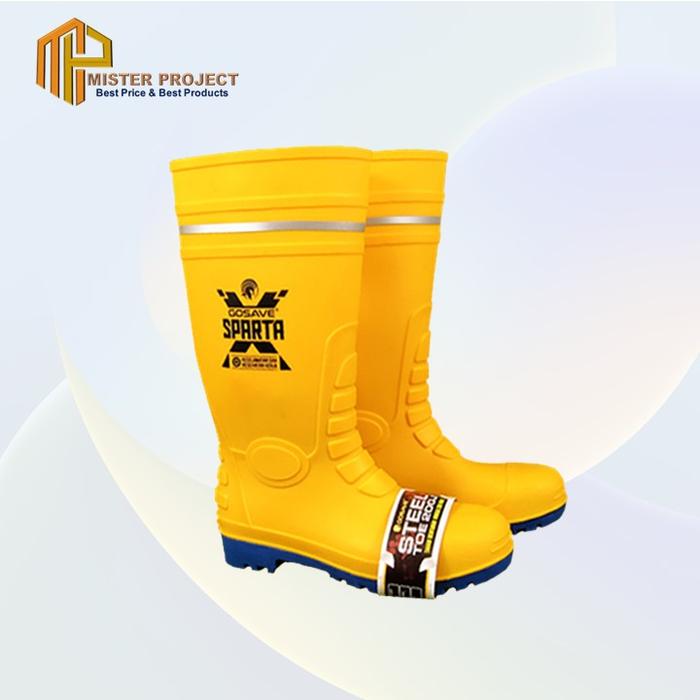Jual Sepatu Boot Safety Rubber GOSAVE Sparta/Sepatu ujung besi ...