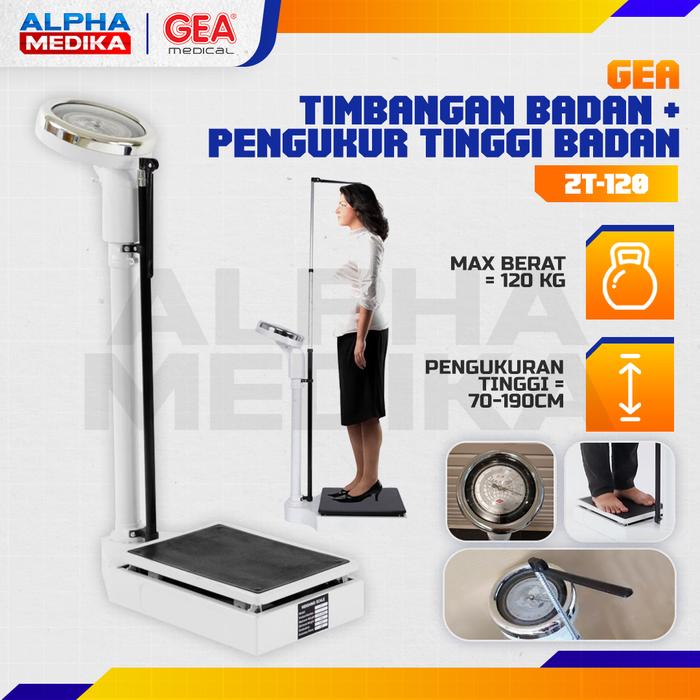 Jual Timbangan Badan + Pengukur Tinggi Badan Tipe ZT-120 Gea - Kota ...