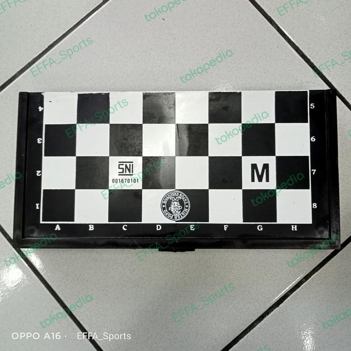 Jual papan catur chess board game permainan plastik plastic size M ...