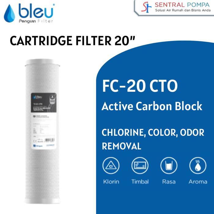 Jual Cartridge Filter Saringan Air Penguin 20" FC-20 CTO Active Carbon Blok - Kota Bandung ...