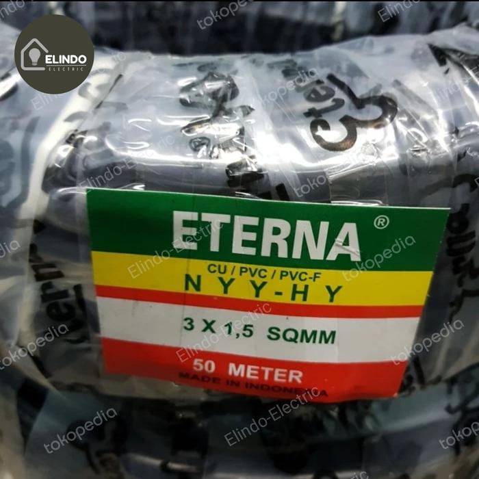 Jual KABEL LISTRIK ETERNA NYYHY 3X1.5 @50M HITAM SERABUT - Jakarta Pusat - Elindo-Electric ...