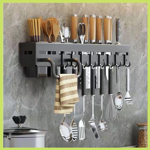 Promo Rak Tempel Gantung Dapur tempat Peralatan Alat Masak Utensil ...