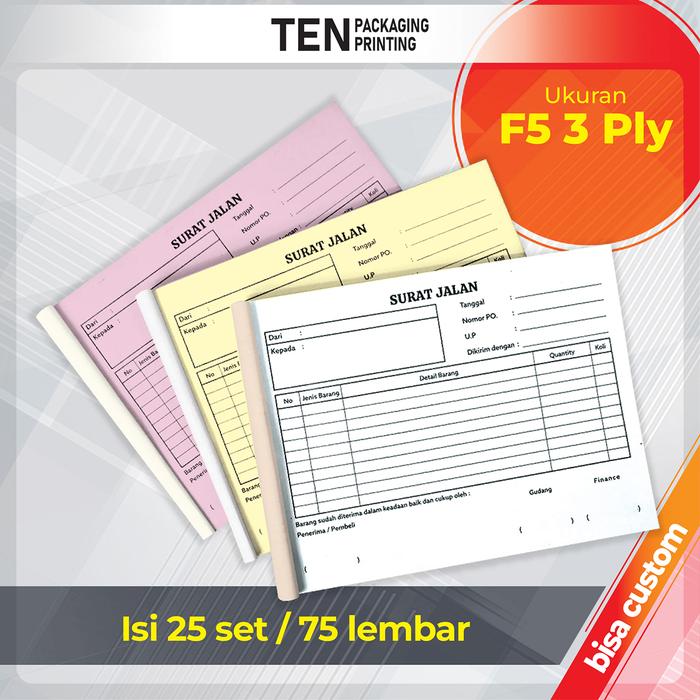Promo Surat Jalan F5 3ply isi 25-50 set / 150 lembar Murah (Harga per ...
