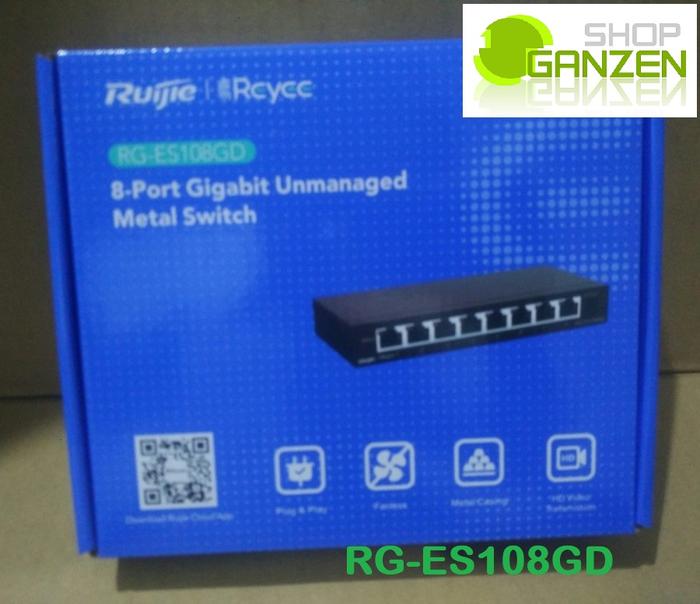 Jual RUijie Reyee RG-ES108GD Switch Hub 8 Port GIGABIT Metal case - Jakarta Pusat - Ganzen Shop ...
