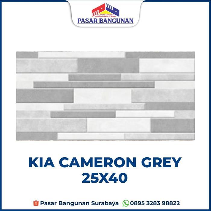 Jual Keramik Dinding KIA Cameron Grey 20x40 Motif Batu Alam - Kab ...