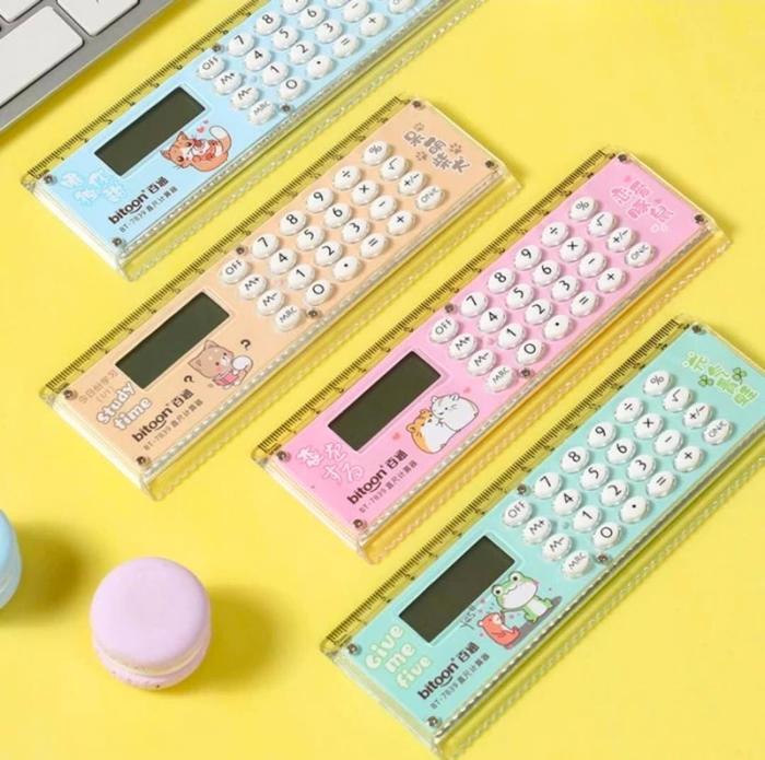 Jual Kalkulator Penggaris Mini 8 Digit Kalkukator Anak Multifungsi ...